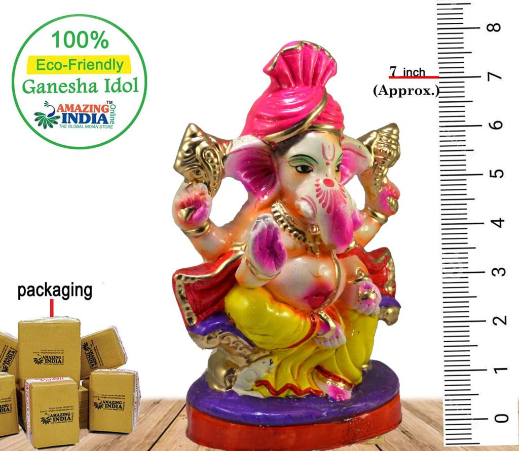 Eco-friendly Ganesha Idol Ganpati Bappa Murti for Ganesh Chaturthi – 7 ...